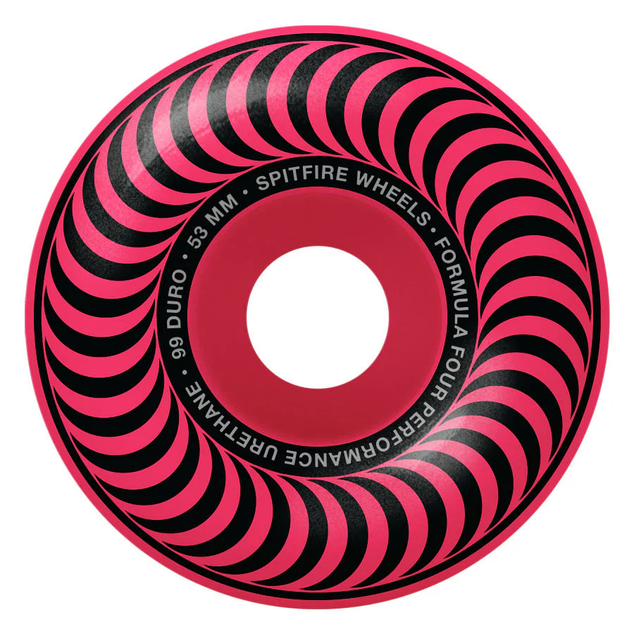 Spitfire Formula Four Neon Pink Classic 53mm 99A – Skateworks