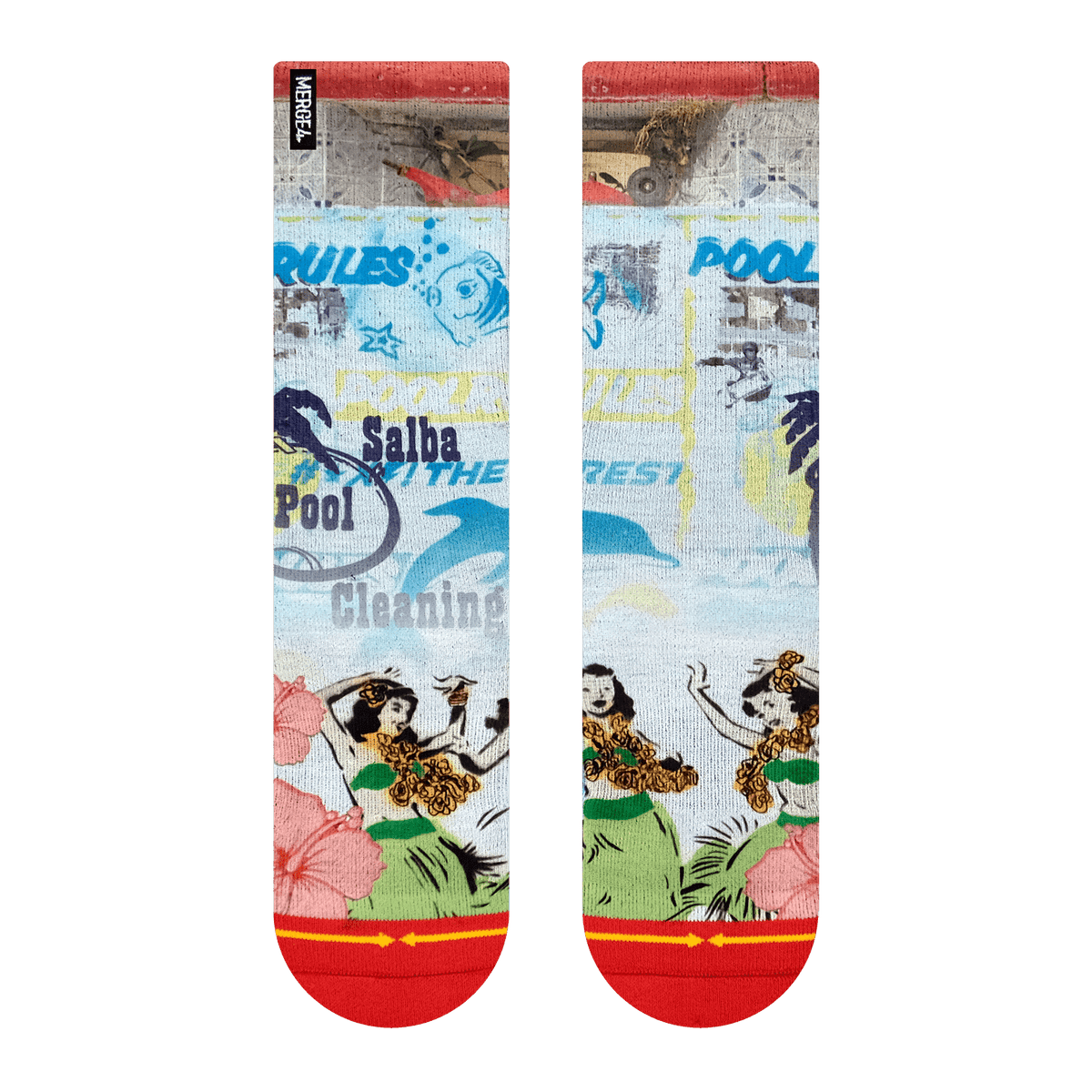 Merge4 - Salba Pool Rules Crew Sock – Skateworks